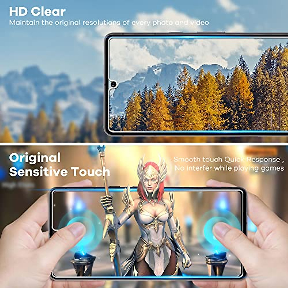 AACL 3 Pack for Google Pixel 7 Screen Protector Tempered Glass 9H 5G Bubble Free Fingerprint Unlock Compatible Case Friendly Anti Scratch Durable with Alignment Tool
