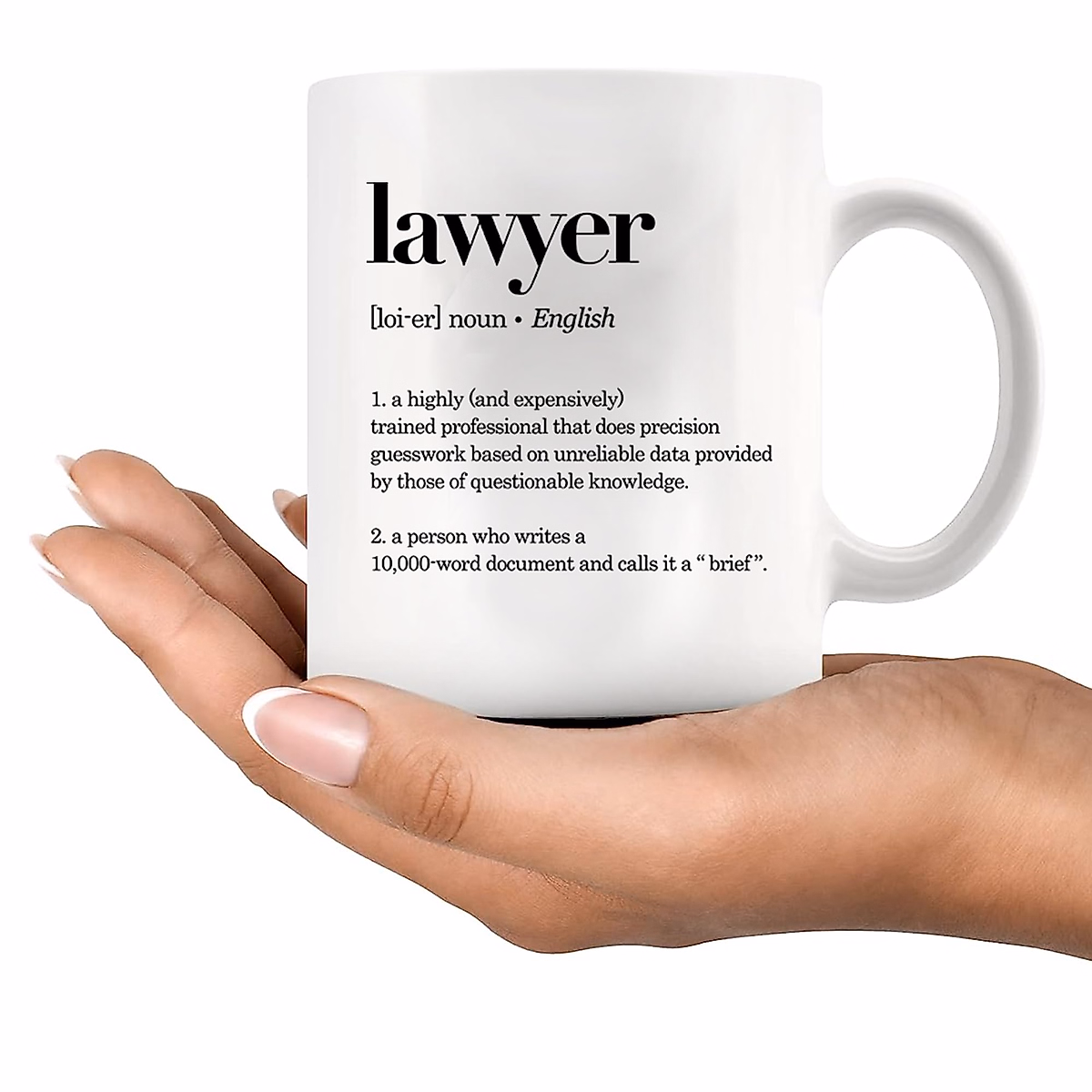 Panvola Lawyer Definition Mug Law Student Coffee Cup 11oz Attorney Graduation Ceramic Mug Novelty Drinkware White
