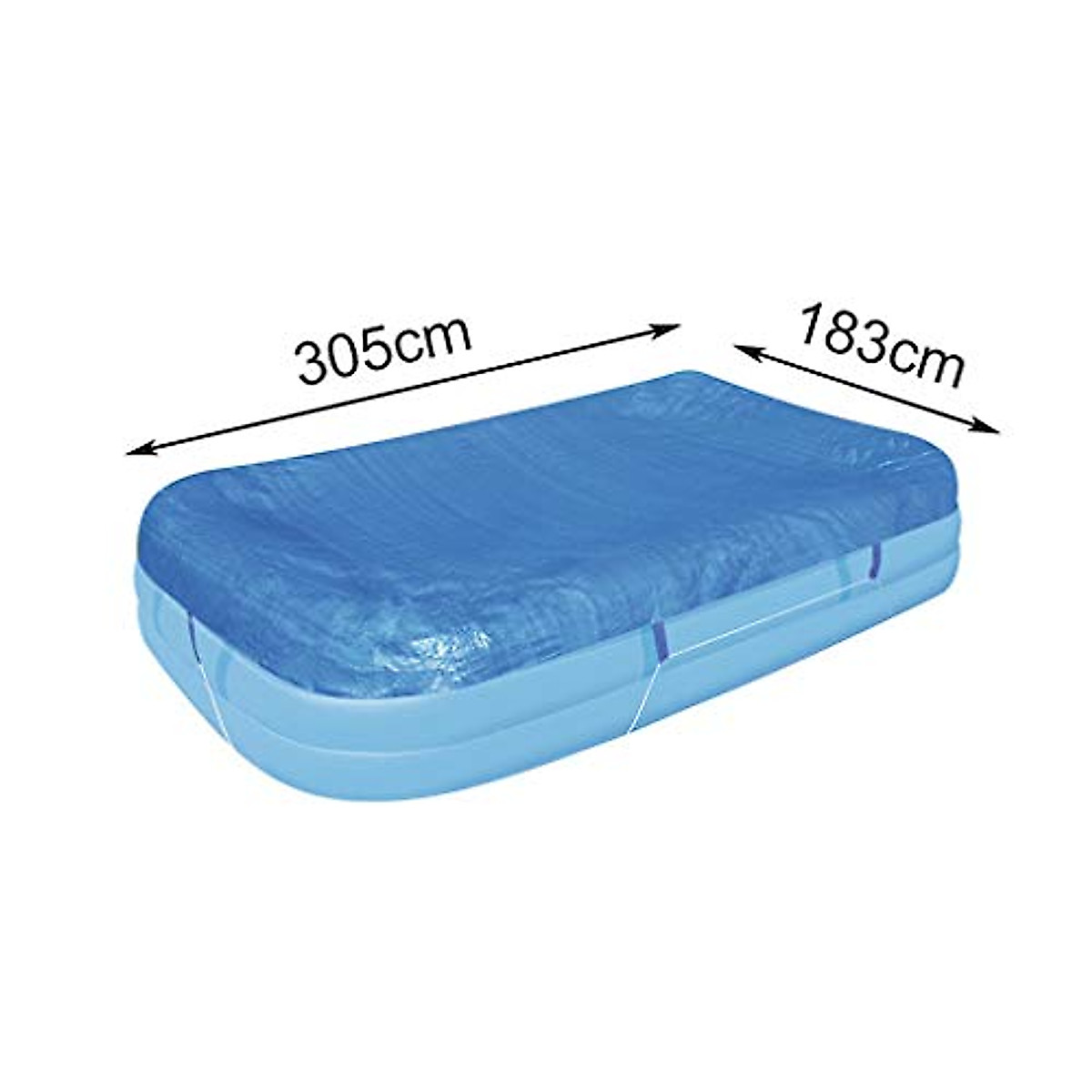 Paddling Pools Inflatable Pool Family for Garden Swimming Cover Outdoor Tools & Home Improvement Extra Large Inflatable Pool Ring (Blue, One Size)