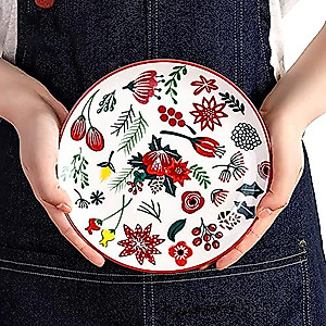 GagalU Fine Dinnerware Set,10 Piece Dinnerware Set, Ceramic Tableware Set, Dinner Plates and Bowls, American Multicolor Pastoral Floral, Service for 2