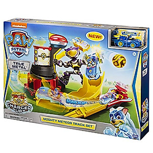 Paw Patrol, True Metal Mighty Meteor Die-Cast Track Set with Exclusive Chase Vehicle, 1:55 Scale