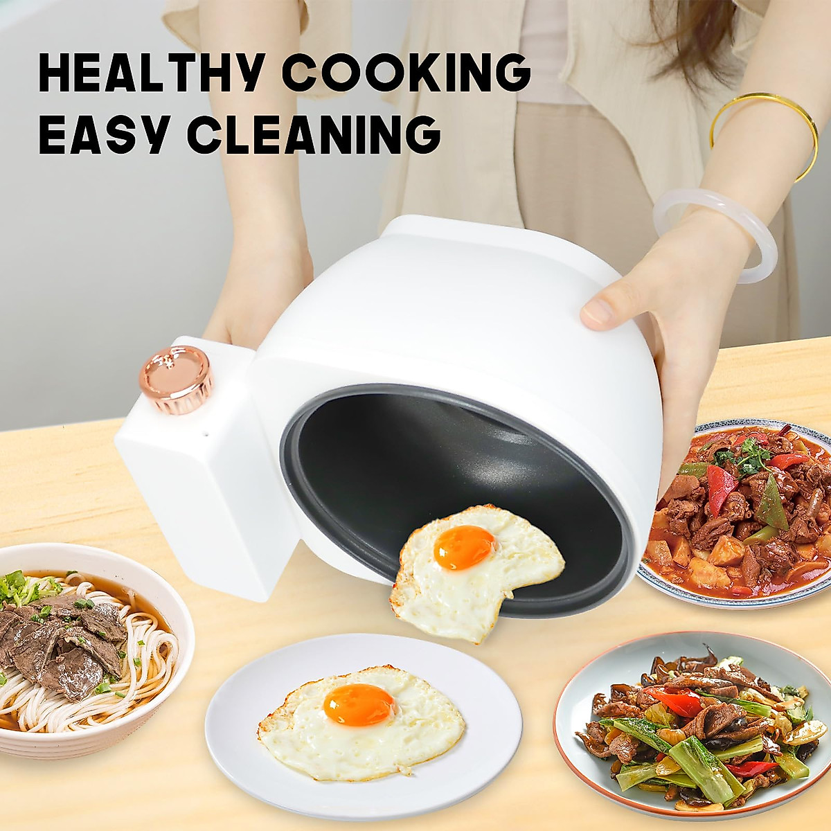 Toilet Slow Cooker, Portable Hot Pot Adjustable Temp, Mini Multifunctional Toilet Shaped Rice Cooker, Nonstick,1.8L All-in-One Funny Rice Cooker