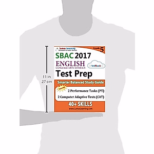 SBAC Test Prep: Grade 5 English Language Arts Literacy (ELA) Common Core Practice Book and Full-length Online Assessments: Smarter Balanced Study Guide (SBAC by Lumos Learning)