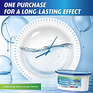 Ksend Moisture Absorbers, 12 Pack, Compact Dehumidifier for Closet, Efficient Humidity Absorber Boxes, Moisture Absorber for Closet, Odor Eliminator with Fragrance Free, Blue, 6.4oz, 300ml