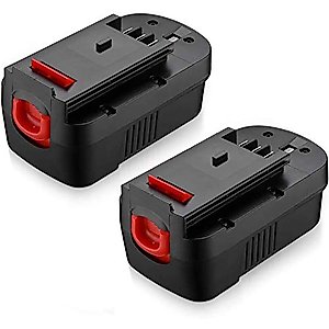 Powerextra 2 Pack 3.7Ah 18Volt HPB18 Replacement Battery Compatible with Black and Decker HPB18 HPB18-OPE 244760-00 A1718 FS18FL FSB18 Firestorm Black & Decker 18 Volt Battery