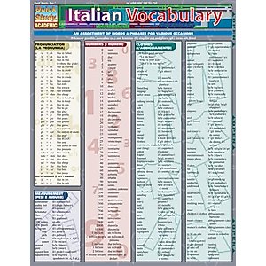 Italian Vocabulary QuickStudy Laminated Reference Guide (QuickStudy Academic)
