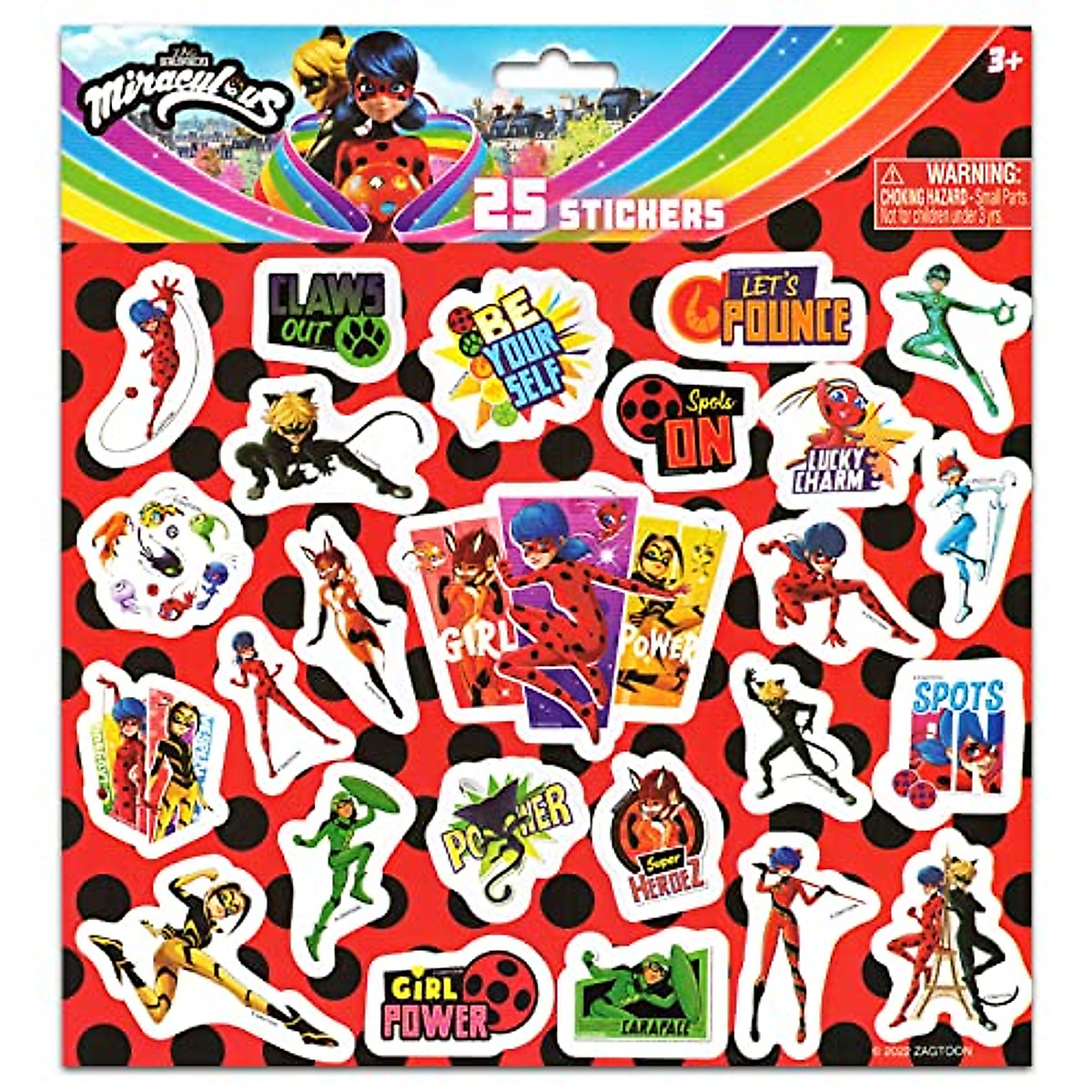 Zagtoon Miraculous Ladybug Fleece Blanket Set - Miraculous Ladybug Fleece Throw Bundle with Stickers and More for Kids Toddlers Children (Miraculous Ladybug Blanket) 45” x 60”, Full