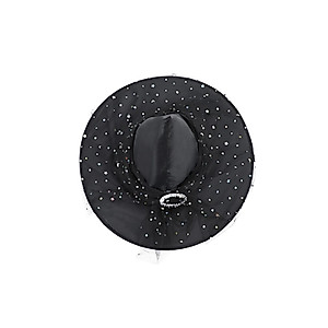 Century Star Kids Witch Hat Girls Lace Halloween Hat for kids Youth Teens Halloween Decorations Party Cosplay 1Pc Black Starlight M