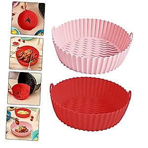 UPKOCH 8 Pcs air fryer pan oven basket air fryer Air Fryer Silicone Basket air fryer liner silicone baking mat accessories for air fryer large basket rubber Silica gel lift non stick