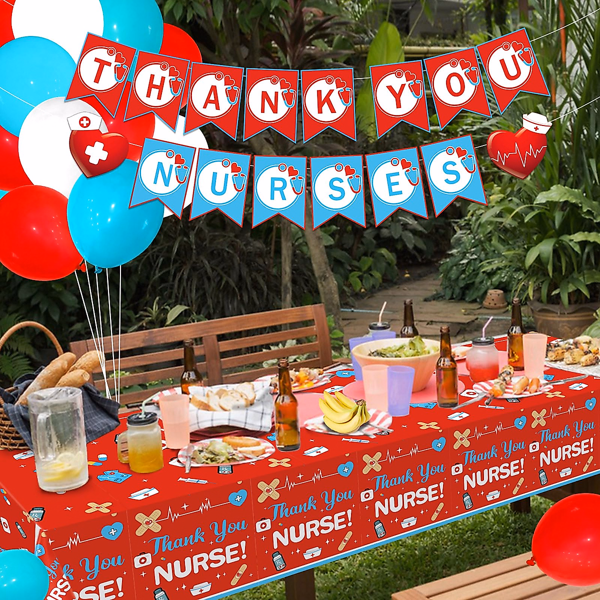 Yavxzvbw 3Pcs We Appreciate You Decorations Nurses Week Tablecloths Thank You Nurses Tablecloths for Nurse Appreciation Week Nurse Week Decorations Nurse Graduation Party Supplies