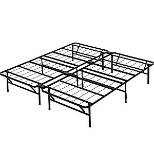 ZINUS SmartBase Tool-Free Assembly Mattress Foundation / 14 Inch Metal Platform Bed Frame / No Box Spring Needed / Sturdy Steel Frame / Underbed Storage, King