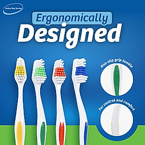 Online Best Service 100 Pack Toothbrush Standard Classic Medium Soft Individually Wrapped