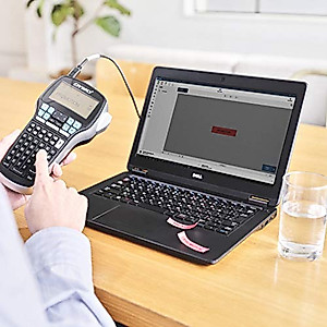 Dymo LabelManager 420P High Performance Rechargeable Portable Label Maker Kit, ABC Keyboard with 4 Rolls of D1 Labels & Carrying Case