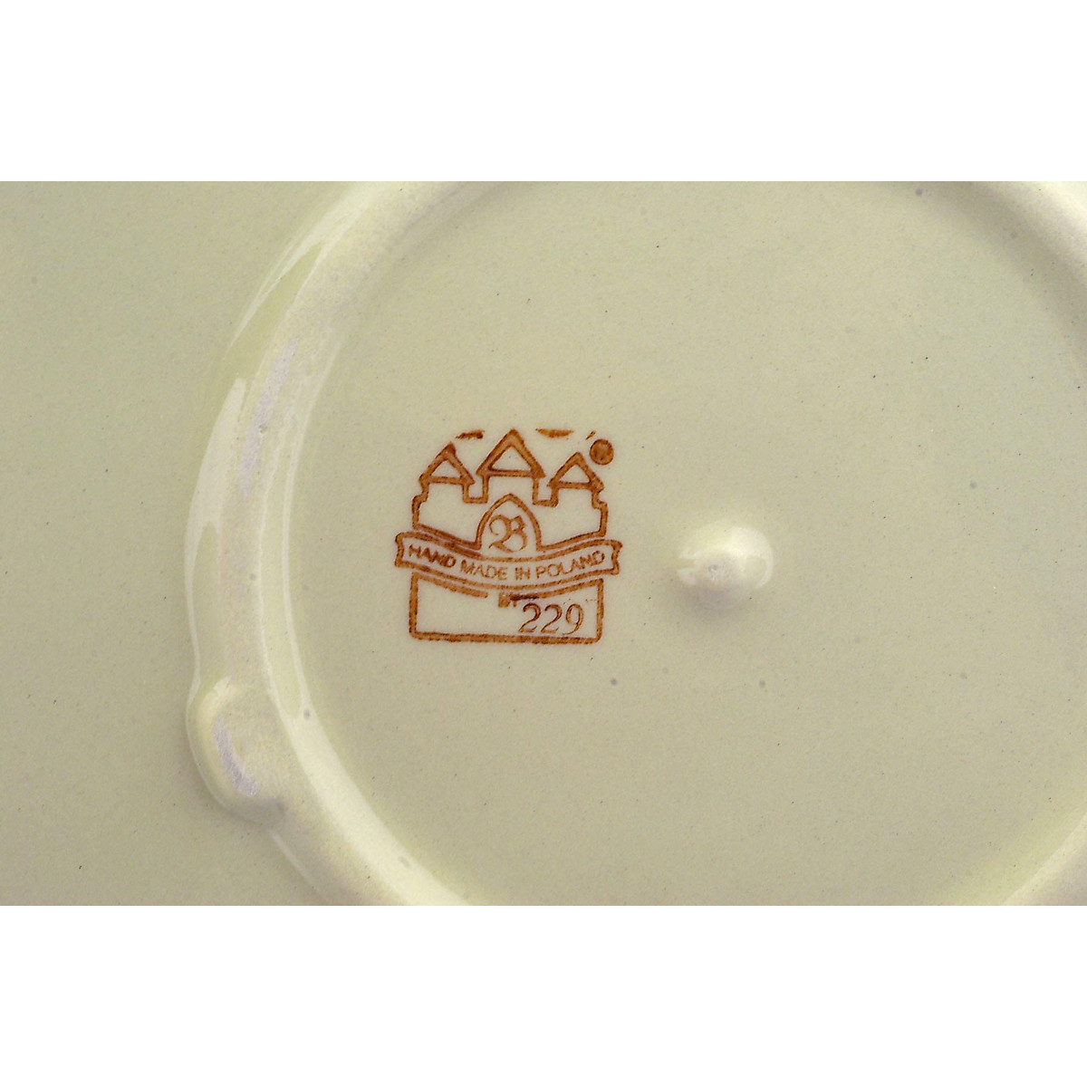 Polish Pottery Pizza Plate 17-inch Gingham Flowers