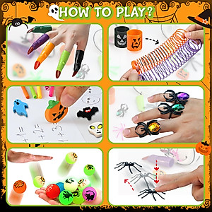 384PCS Halloween Party Favor Bulk for Kids, 48PACK Prefilled Ghost Cauldrons with 6 Halloween Toys inside, Halloween Goodie Bag Fillers, Halloween Prizes Gifts Miniatures for Kids,Trick or Treat