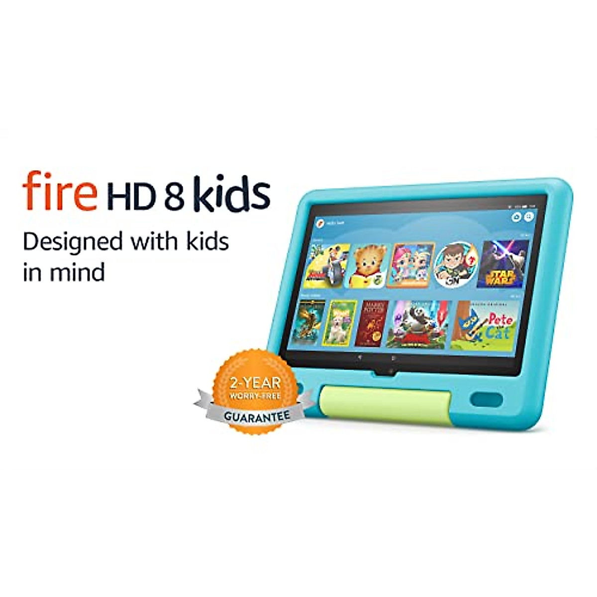 Amazon Fire HD 10 Kids tablet, 10.1", 1080p Full HD, ages 3–7, 32 GB, Aquamarine