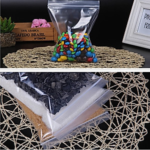 Small Plastic Bags - Small Ziplock Bag 100Pcs, 9.5''X 13.5'' Clear Plastic Jewelry Zip Bags, Reclosable Mini Zip Top Lock Small Baggies, Poly Baggies For Pills, Meds, Dime, Travel, Storage, Packaging