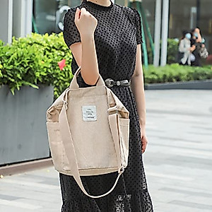 WantGor Large Tote Bag for Woman, Women's Crossbody Shoulder Handbags Big Capacity Shopping Bag (Beige)