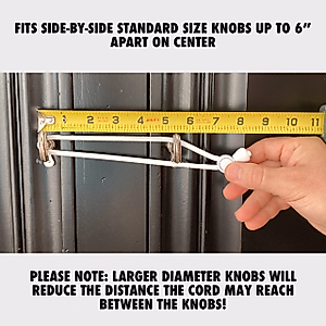 Kiscords Baby Safety Cabinet Locks for Knobs Child Safety Cabinet Latches for Home Safety Strap for Baby Proofing Cabinets Kitchen Door RV No Drill No Screw No Adhesive (White)