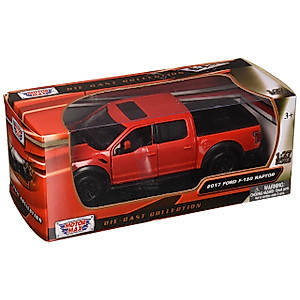 Motormax 79344RD 1: 27 W/B - 2017 Ford F-150 Raptor, Red