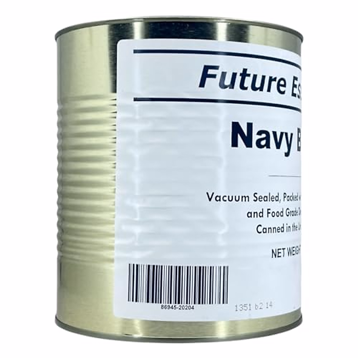 1 Can of Future Essentials Small White (Navy) Beans, Dried, #10 Can, 5 lbs Net Weight