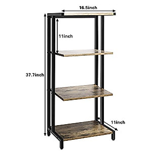 X-cosrack 4-Tier AV Media Stand Corner Shelf Wooden Corner Shelves Component Cabinet Stereo Audio Rack Stand Tower Perfect for DVD Players:Game Console:TV Box:Cable Box:Xbox:WiFi Router