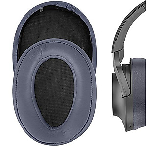 Geekria QuickFit Replacement Ear Pads for Sony MDR-100A MDR-100AAP MDR-H600A Headphones Ear Cushions, Headset Earpads, Ear Cups Cover Repair Parts (Blue Moon)