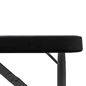 NEWISHER Square Fitted Table Cover Black Cocktail Topper Spandex Stretchable Table Top Tablecloth 36 x 36 Inch