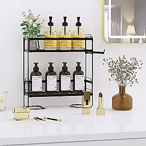 STILLDIO Bathroom Over The Toilet Storage Shelf 2-Tier Bathroom Storage Organizer Metal Basket Cabinet with Paper Holder Home Space Saving