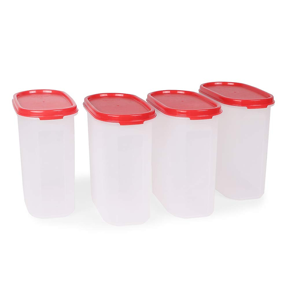 Tupperware Plastic Dry Storage Containers - 1.7 L, 4 Pieces, Multicolored