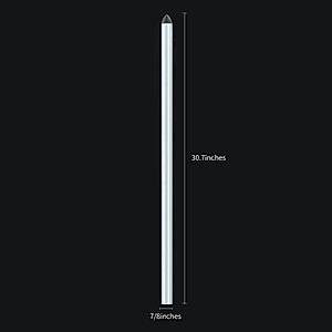 jvmusaber Lightsaber Basic PC Blades Outer Diameter 7/8 in, Length 30.7 in (Black)