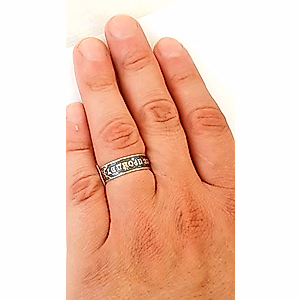 King Solomon's Sterling Silver Ring Russian 'Everything Passes. This Too Shall Pass. Все пройдет и это пройдет' 10301 (20 mm)