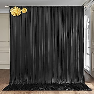 10x10ft Black Backdrop Curtain Panels, 10x10ft White Backdrop Curtains and 10x8ft Gold Sequin Backdrop Curtain Drapes for Party Home Decoration, 6 Panels