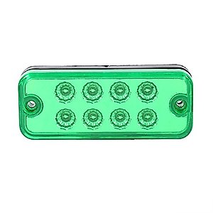 KIMISS Indicator Light Perfectly Sealed Waterproof Surface Mount LED Sign Light 6pcs 8 LED Clearance Side Marker Light Indicator Lamp Truck Trailer Lorry (green)