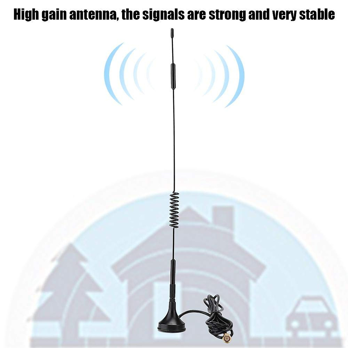 Zopsc SMA Male Antenna 10dBi High Gain Antenna 433MHz 31cm Magnetic Suction Cup Antenna, for Module