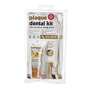 Petkin Plaque Dental Kit - Peanut Butter