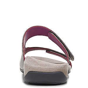 Vionic Nakia Women's Adjustable Slide Orthotic Sandals Pewter - 7.5 Wide