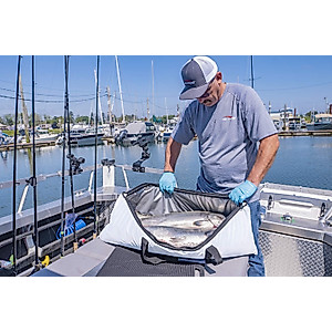Fish Fighter 48 Inch Insulated Fish Bag, Kill Bag, Fishing Cooler, Easy to Clean & Take With You On The Boat or Shore