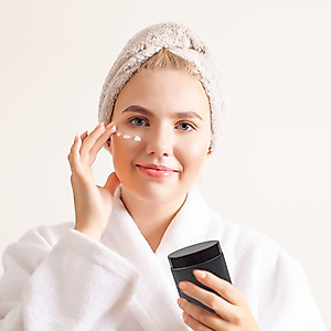 Cornucopia 8oz Black Coated Glass Jars (6-Pack); Cosmetic Jars with Black Plastic Lids and Black Matte Exterior, 8-Ounce / 9-ounce Capacity