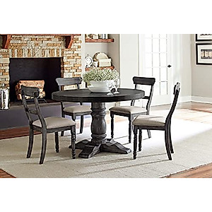 Progressive Furniture Muse Round Dining Table, 48" W x 48" D x 30" H, Weathered Pepper