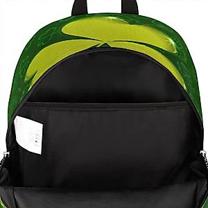 St. Patrick's Day Green Shamrocks Bookbag School Backpack Teens Girls Boys Schoolbag Shoulder Computer Hiking Gym Travel Casual Travel Daypack