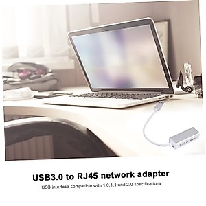 UKCOCO 1pc Network Adapter Micro USB Hub Micro USB Splitter USB Hubs USB Adapter Computer Adapter Splitter USB Hub for Computer Usb3.0 to Adapter Wired Aluminum Alloy Receiver