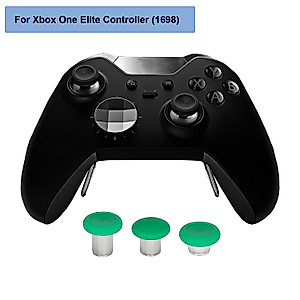 for Xbox Elite Controller Thumbsticks Joysticks Buttons Replacement for Xbox One Elite Controller (Model 1698) -Green
