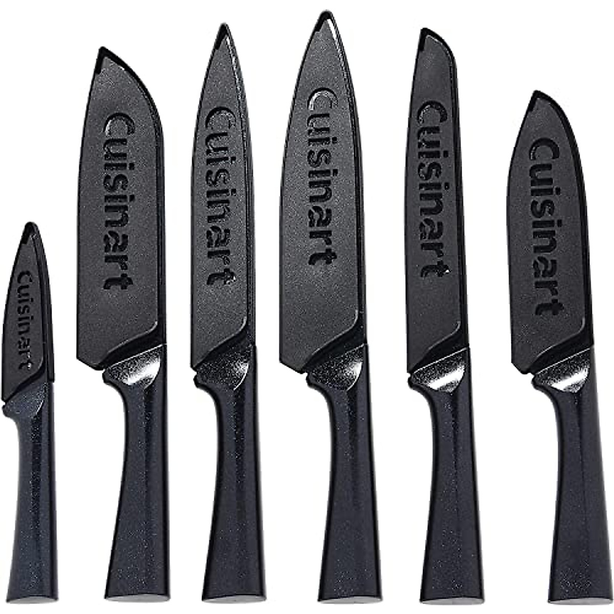 Cuisinart C55-12PMB Advantage 12 Piece Metallic Knife Set With Blade Guards, Black