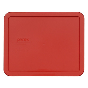 Pyrex (4 7212 Glass Dishes & (4) 7212-PC Red Lids Made in the USA