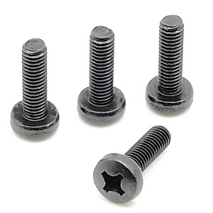 ReplacementScrews Rear License Plate Screws Compatible with Hyundai Santa Fe - Stainless Steel - Black Oxide (Pack of 4)