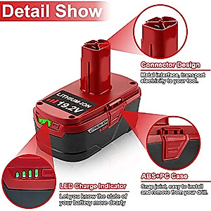 VANTTECH 2Pack Upgraded C3 19.2V 6.0Ah Lithium Battery Replace for Craftsman 19.2 Volt Battery DieHard C3 XCP 3130211004 130279005 11375 11045 1323903 315.115410 315.11485 315.PP2011 Cordless Battery