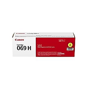 Canon 069 Yellow Toner Cartridge, High Capacity, Compatible to MF753Cdw, MF751Cdw and LBP674Cdw Printers