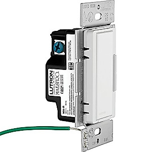 Lutron MA-R-WH Maestro Companion 120V 8.3A Designer Digital Dimmer Switch, White, 4.5Lx2.5Wx2.5H