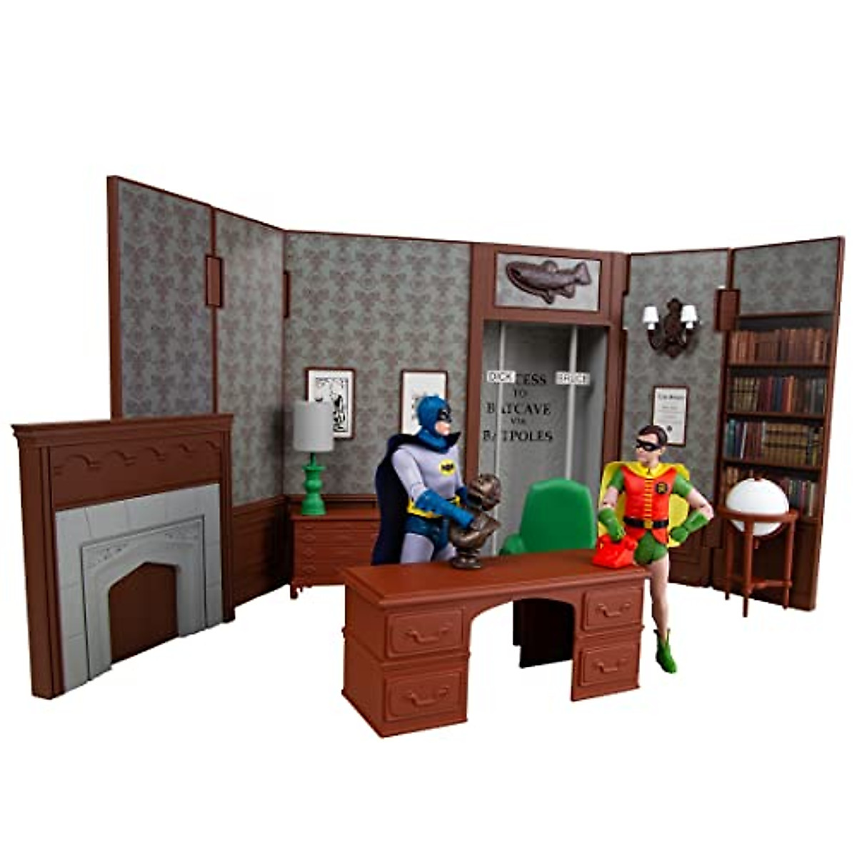 McFarlane Toys - DC Retro Wayne Manor Library (Batman 66') Playset